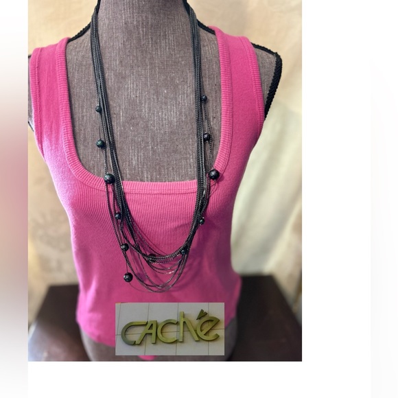 Cache | Jewelry | Nwt Cachehematite Statement Necklace Multistrand ...